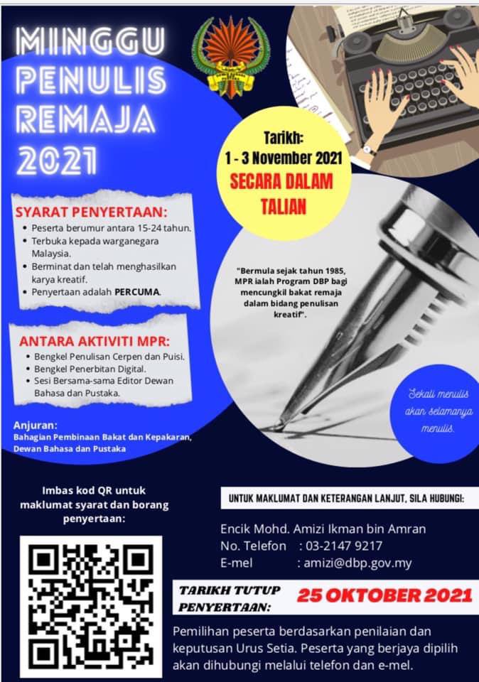 Minggu Penulis Remaja 2021 : Bengkel PERCUMA