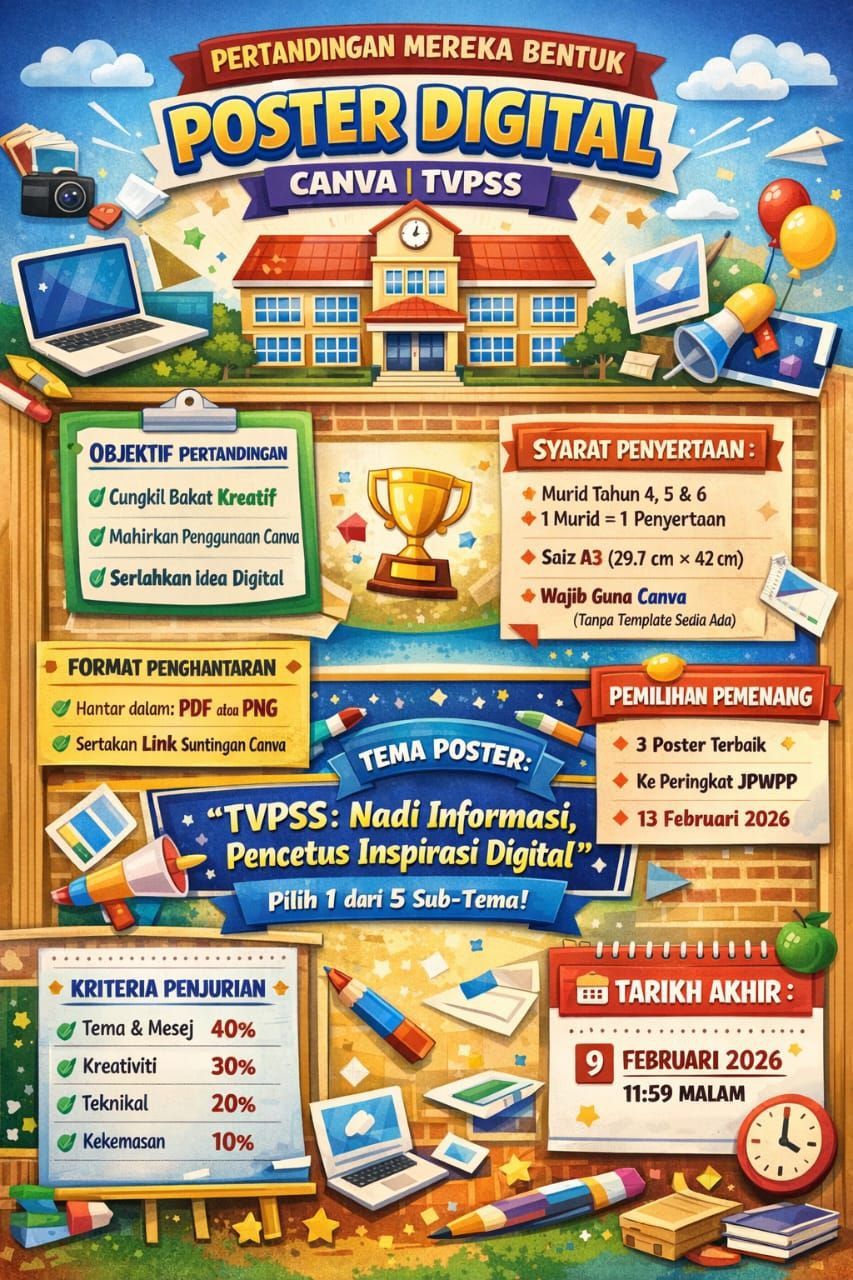 PERTANDINGAN MEREKA BENTUK POSTER DIGITAL CANVA TVPSS