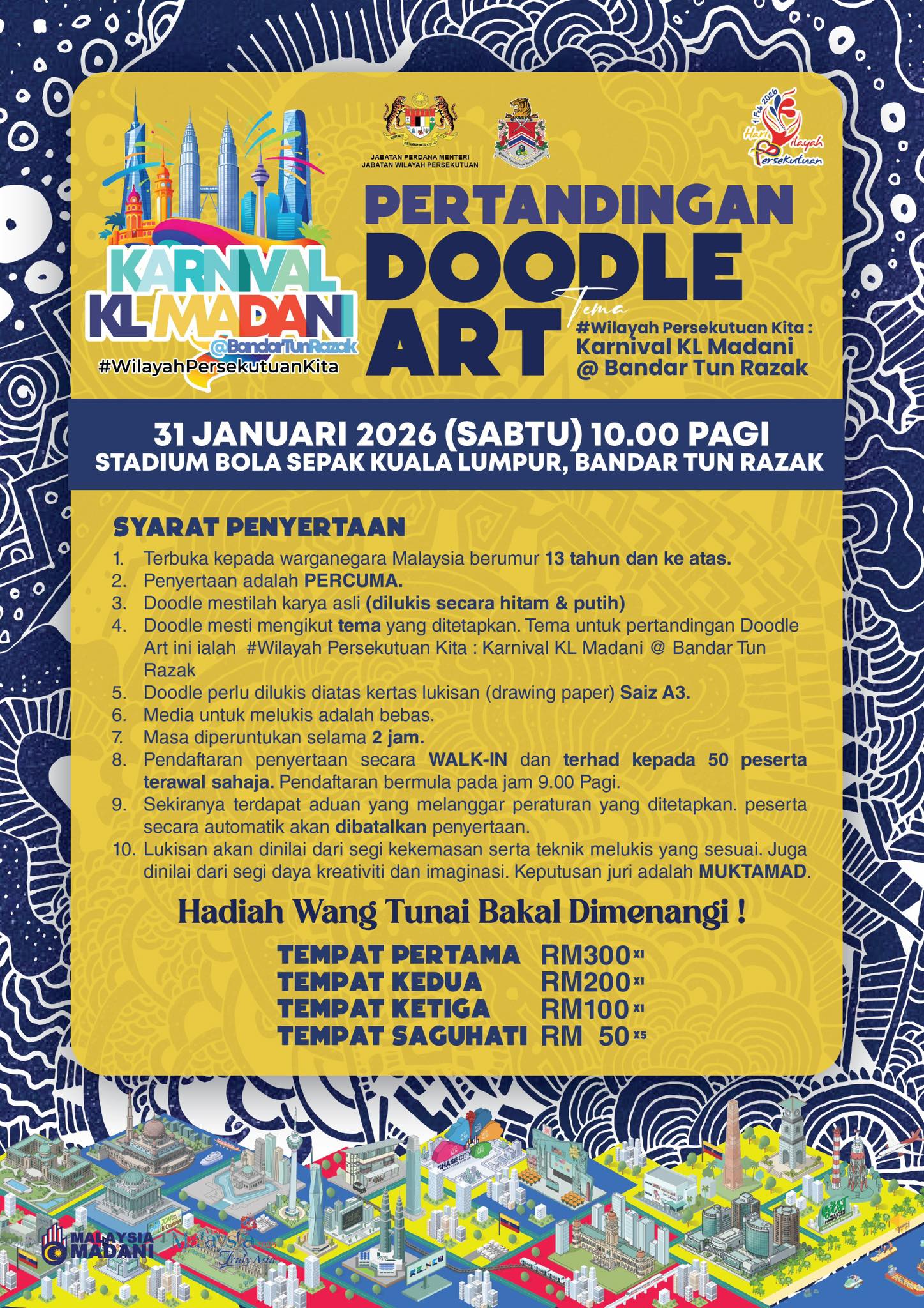 PERTANDINGAN MEWARNA & DOODLE ART